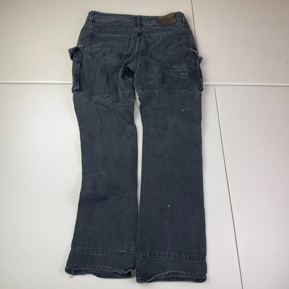 Akoo | Jeans | Akoo Mens Denim Cargo Jeans 34x34 Big Oak Fit Distressed ...